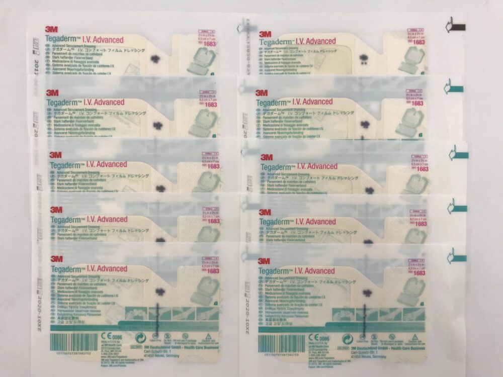 3M 1683 Tegaderm I.V. Advanced Securement Dressing 2-1/2in x 2-1/2in ...