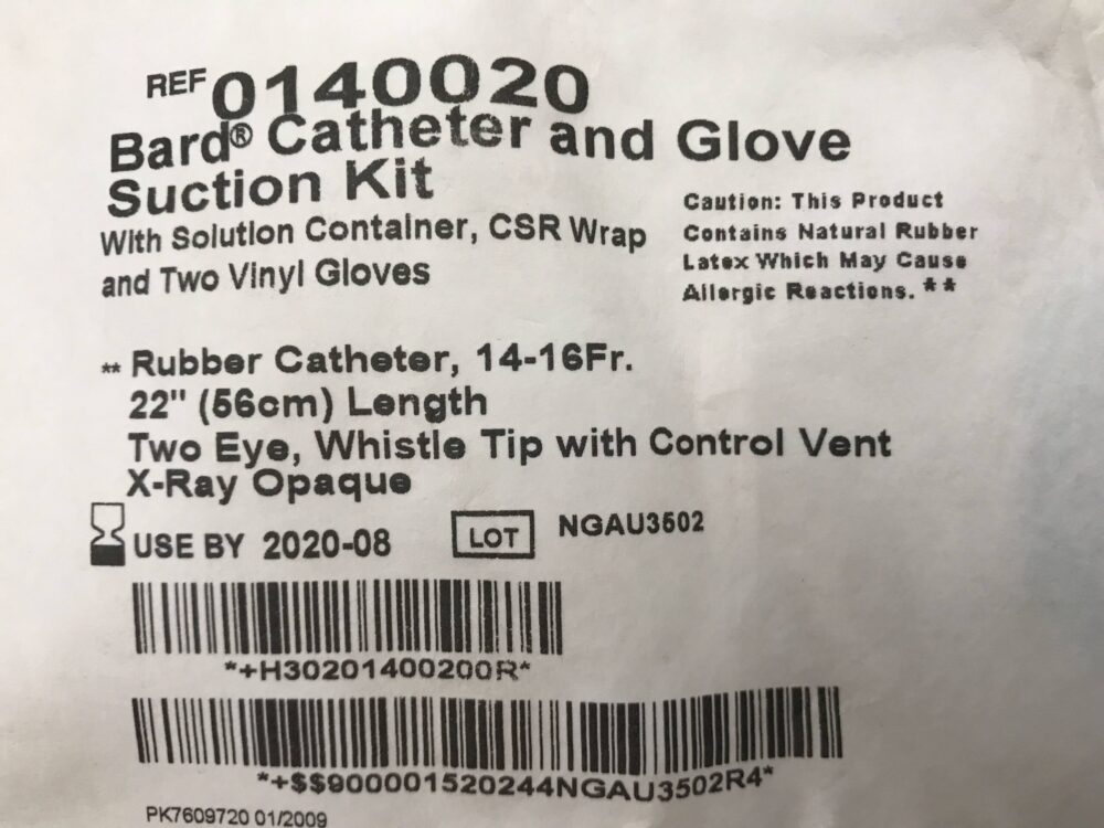 BARD 0140020 Catheter and Glove Suction Kit 14-16Fr (X) - GB TECH USA