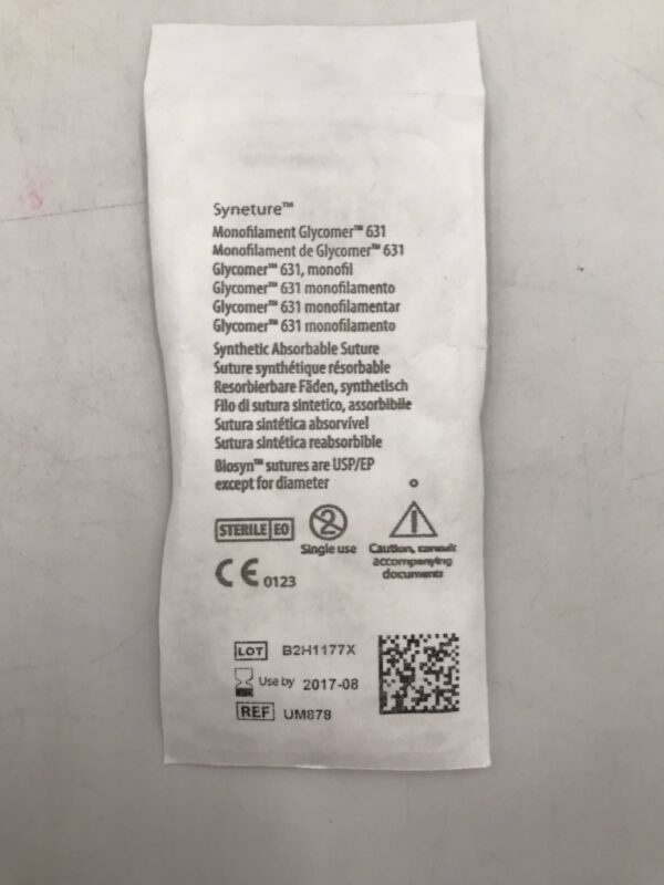 Covidien UM-878 Biosyn Monofilament Absorbable Suture 2-0 3 Metric 30 ...