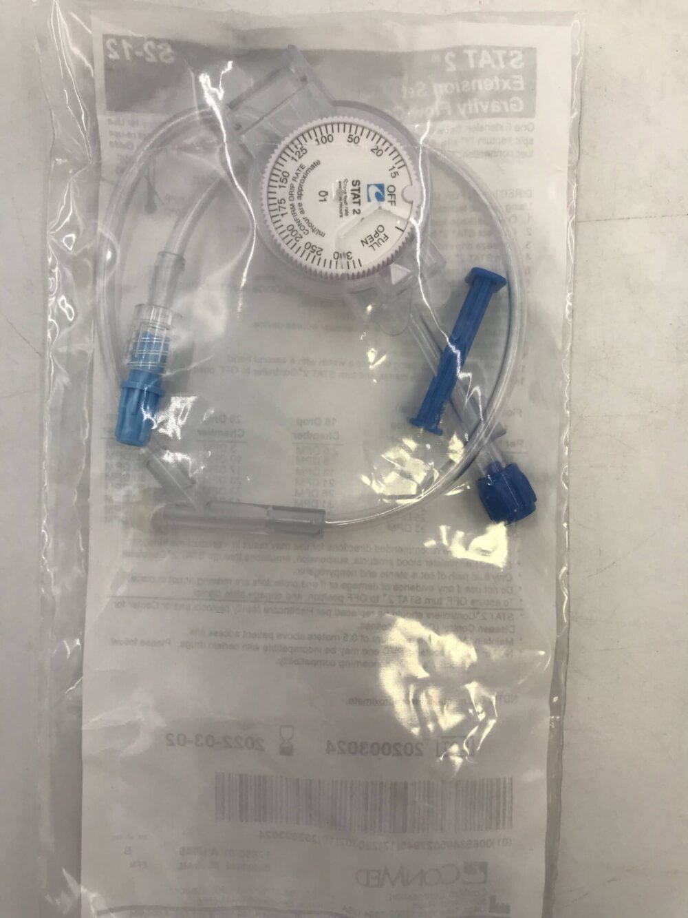 ConMed S2-12 Extension Set Gravity Flow Controller 12" Length (X) - GB ...