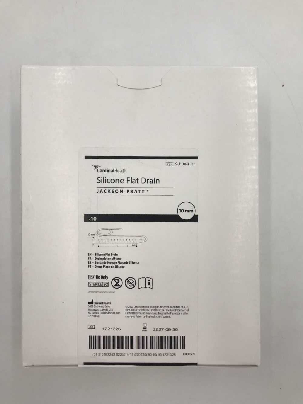 Cardinal Health SU130-1311 Silicone Flat Drain Jackson-Pratt 10mm (10 ...