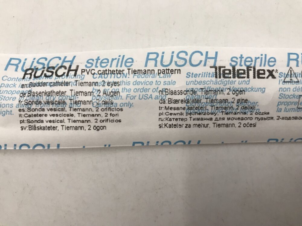 Teleflex 221800 Rusch PVC Catheter Tiemann 2 Eyes Ch.20 – GB TECH USA