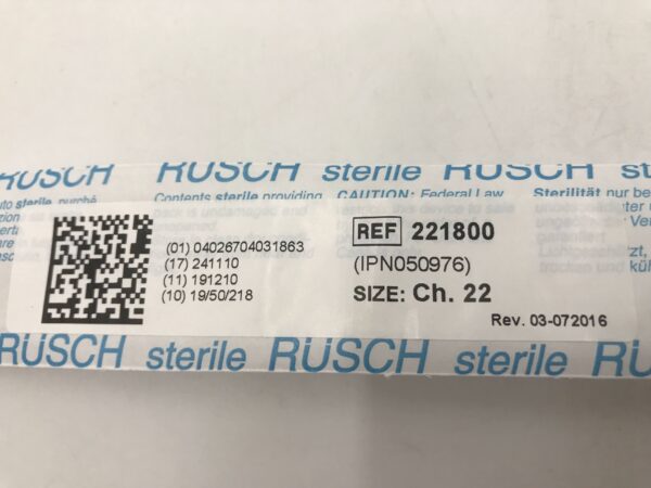 Teleflex 221800 Rusch PVC Catheter Tiemann 2 Eyes Ch.22 – GB TECH USA