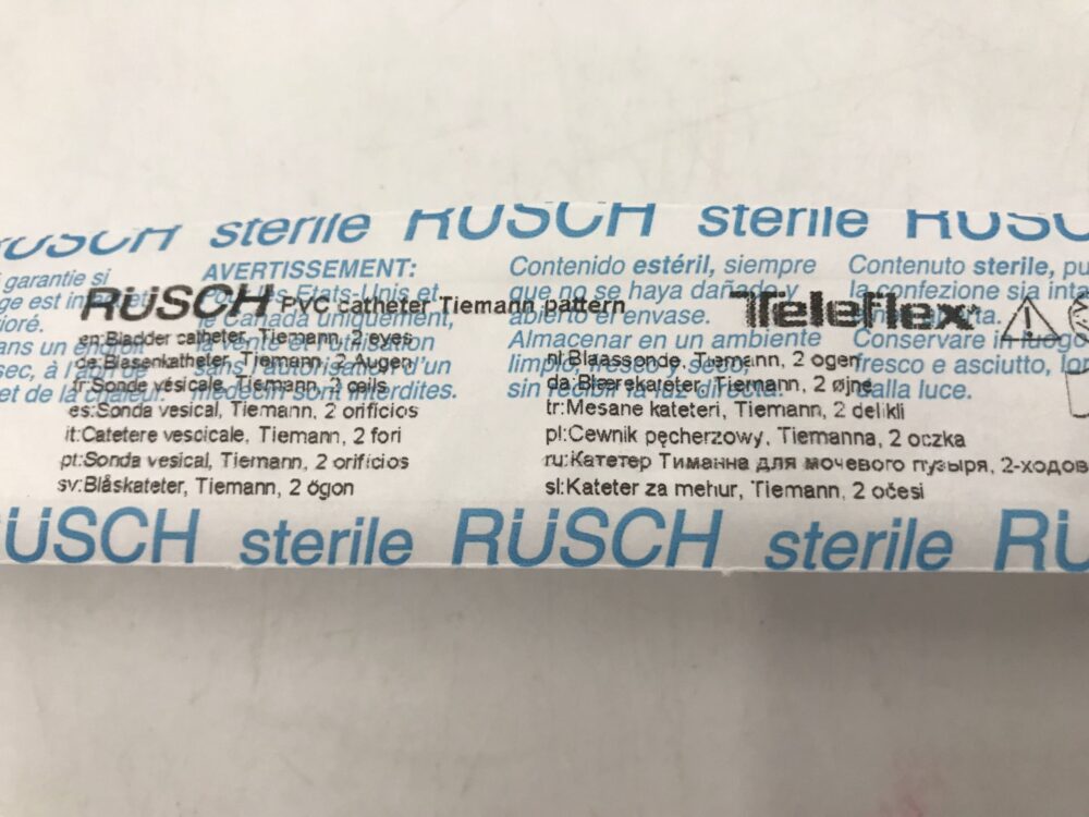 Teleflex 221800 Rusch PVC Catheter Tiemann 2 Eyes Ch.22 - GB TECH USA