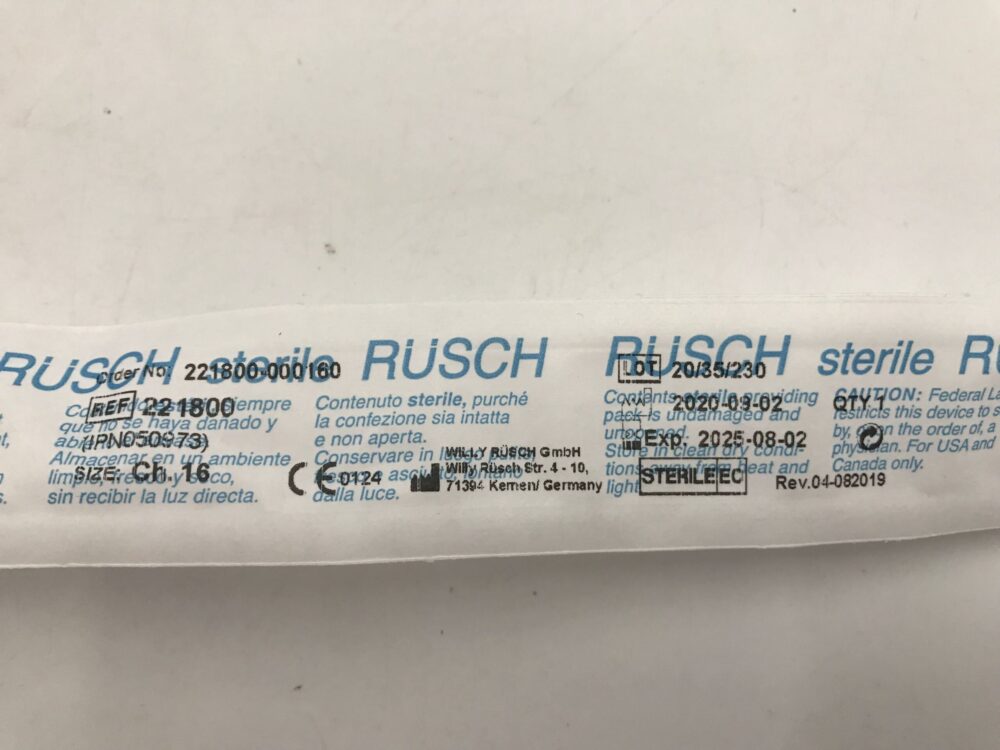 Teleflex 221800 Rusch PVC Catheter Tiemann 2 Eyes Ch.16 - GB TECH USA