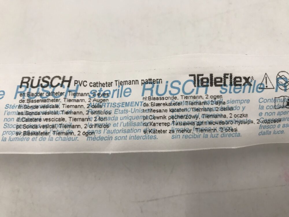 Teleflex 221800 Rusch PVC Catheter Tiemann 2 Eyes Ch.14 - GB TECH USA