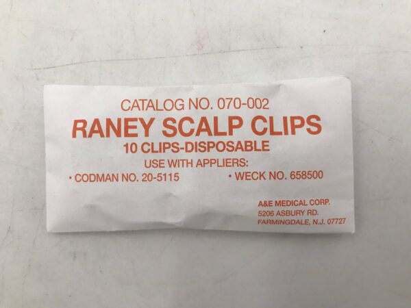A&E Medical 070-002 Raney Scalp Clip Disposable (10/Package) - GB TECH USA