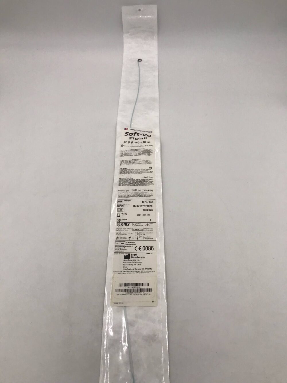 AngioDynamics 10707102 Soft-Vu Pigtail Angiographic Catheter Non ...