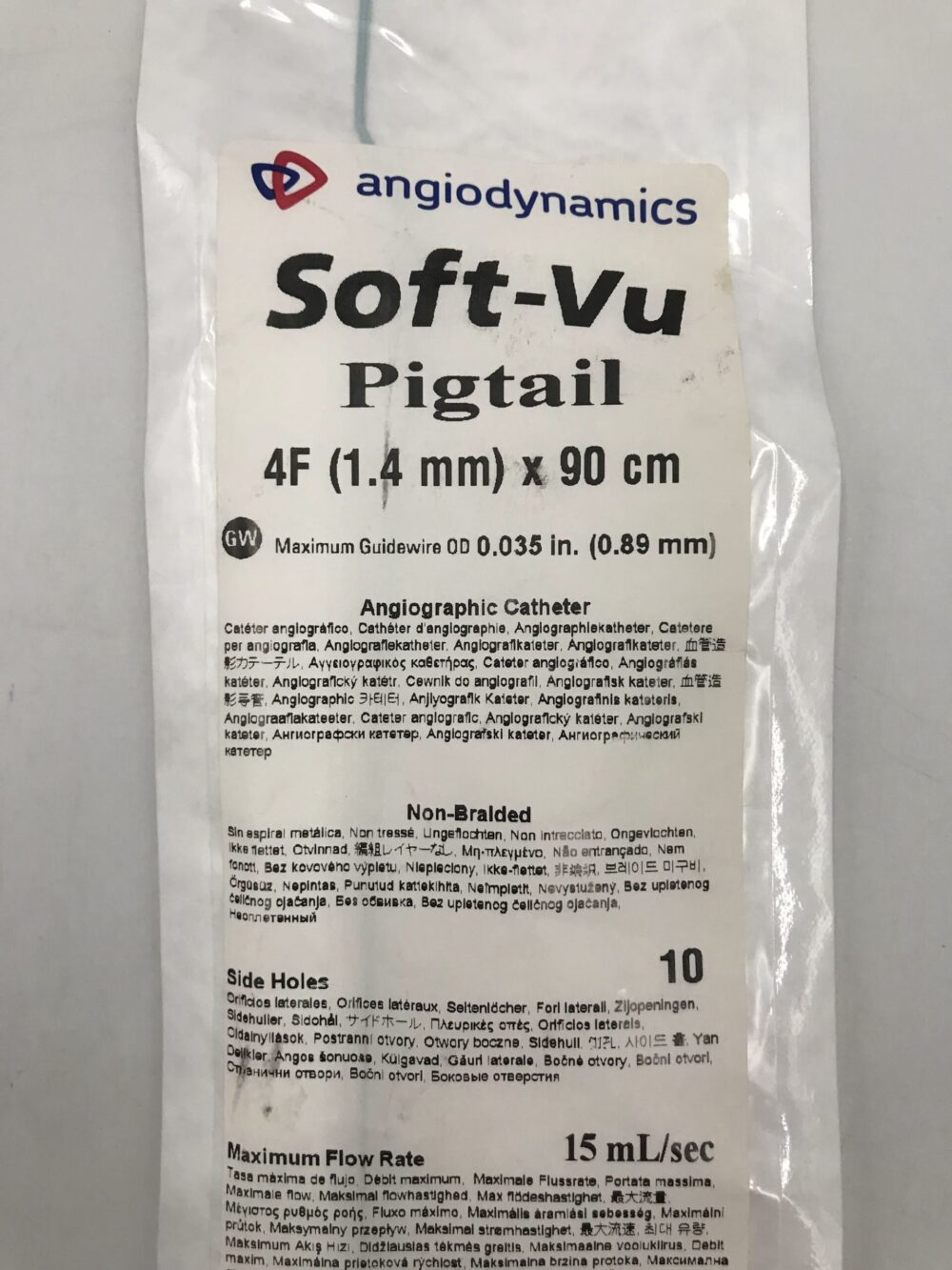 AngioDynamics 10707102 Soft-Vu Pigtail Angiographic Catheter Non ...