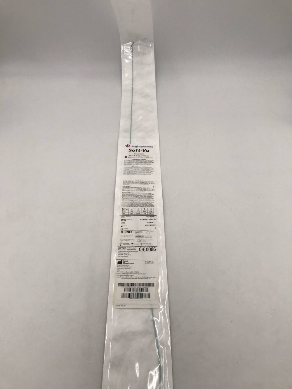 AngioDynamics 10722107 Soft-Vu Berenstein 5F (1.8mm) x 100cm ...