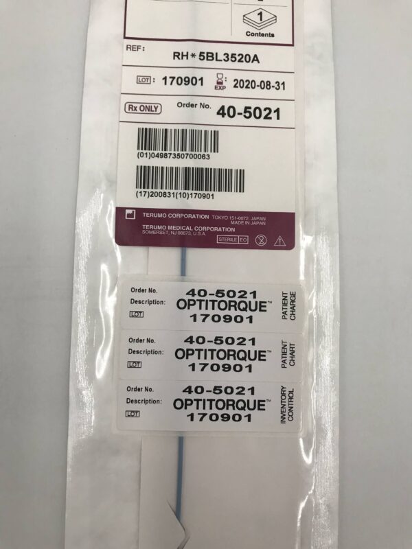 Terumo 40-5021 Optitorque Jacky Radial Fr.5 (1.70mm) x 100cm ...