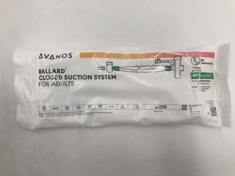 Avanos 2205 Ballard Closed Suction System For Adults 4.6m (14F) (10/Box ...