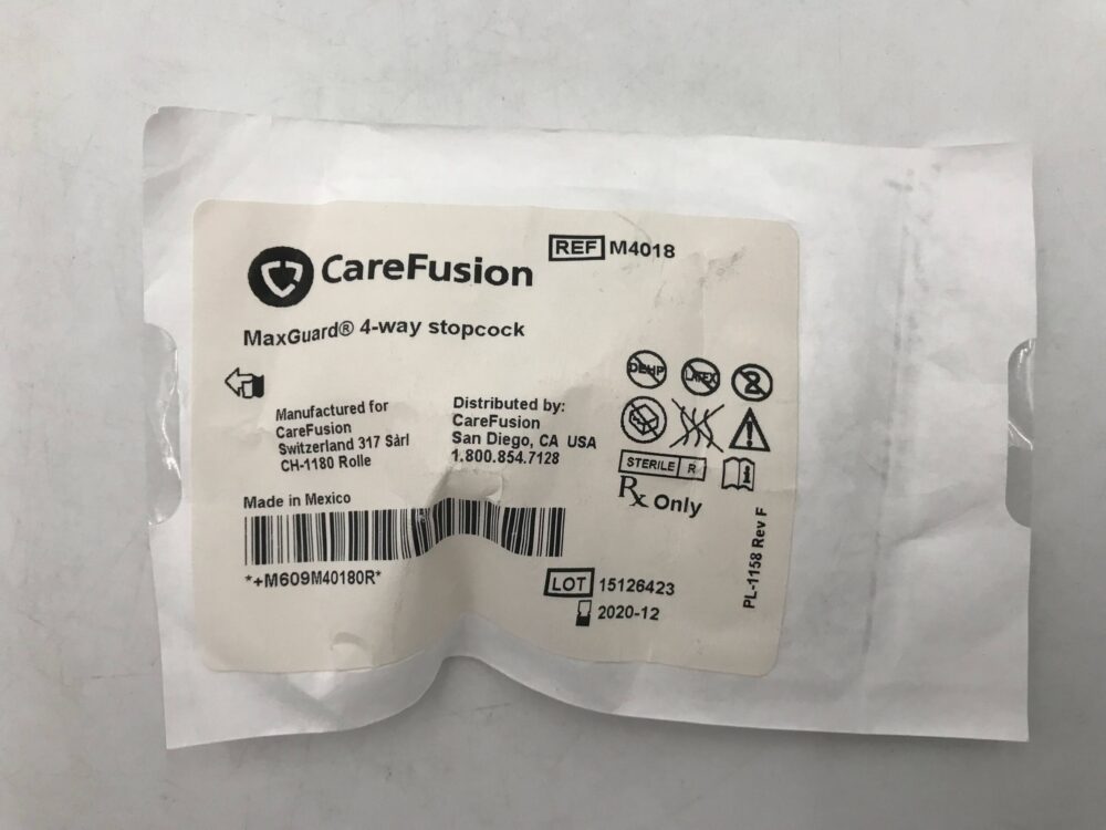 Carefusion M4018 MaxGuard 4-Way Stopcock (X) - GB TECH USA