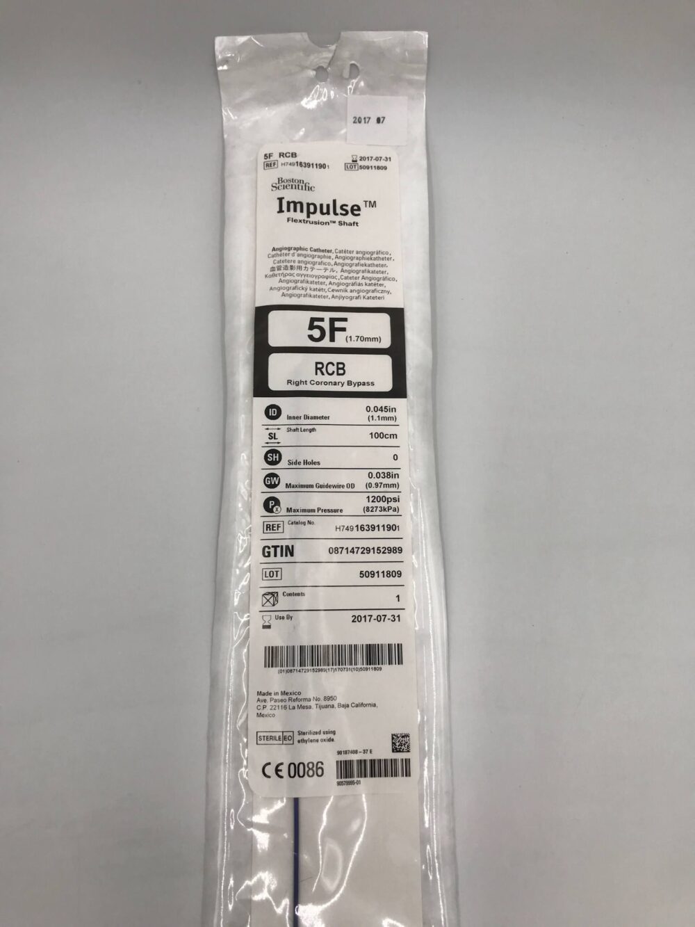 Boston Scientific 16391190 Impulse RCB Right Coronary Bypass 5F (1.70mm ...