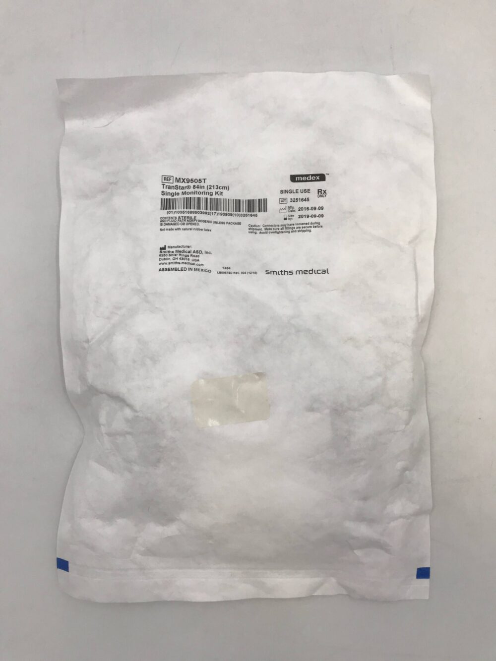 SMITHS MEDICAL MX9505T Medex TranStar Single Monitoring Kit 84in (X ...