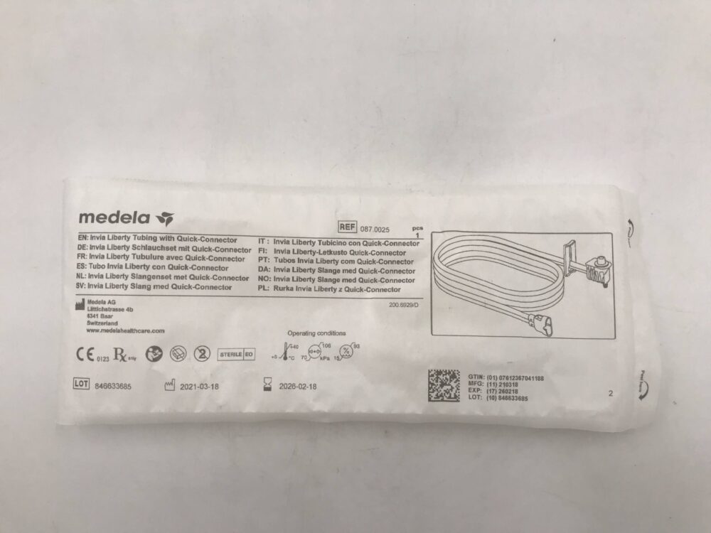 Medela 087.0025 Invia Liberty Tubing with Quick-Connector – GB TECH USA