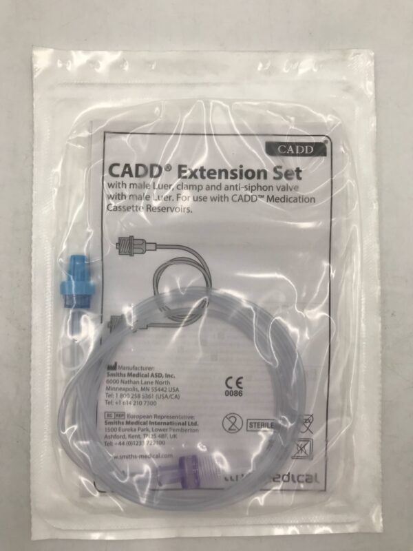 Smiths Medical 21-7046-24 CADD Extension Set 114cm (45in.) – 1,4ml (1 ...