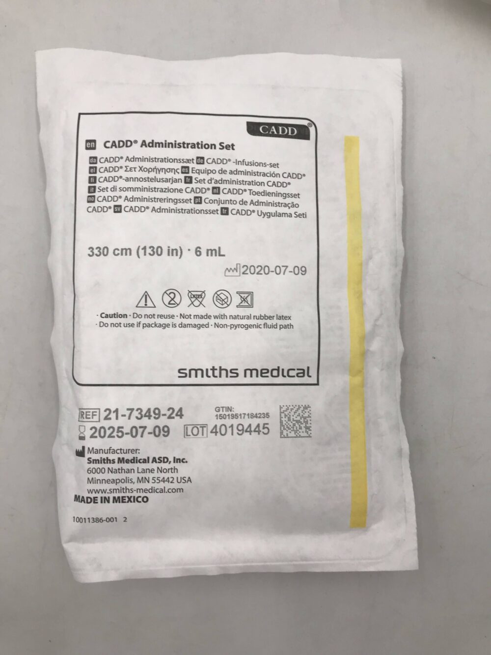 SMITHS MEDICAL 21-7349-24 CADD Administration Set 330cm x 6mL - GB TECH USA