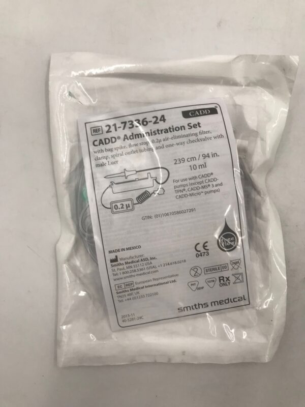 SMITHS MEDICAL 21-7336-24 CADD Administration Set 239cm/94in x 10ml (X ...