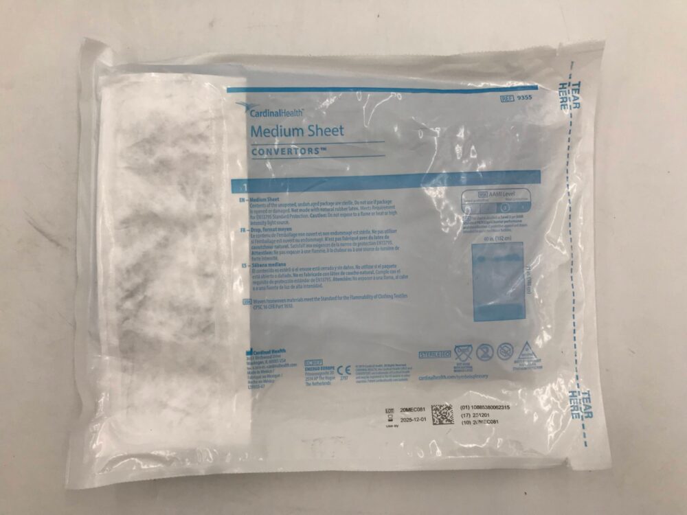 CARDINAL HEALTH 9355 Medium Sheet Convertors AAMI Level 3 40in x 71in ...