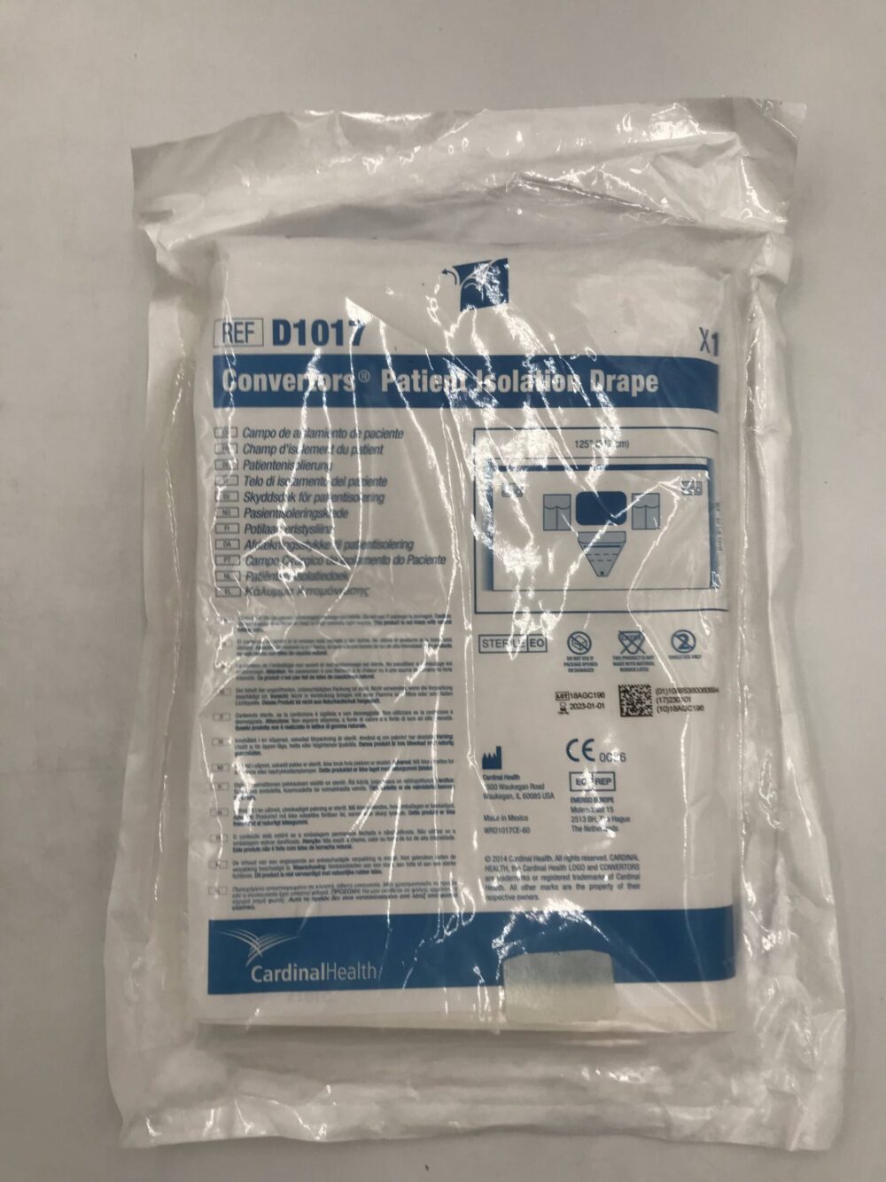 CARDINAL HEALTH D1017 Convertors Patient Isolation Drape 125in x 84in ...