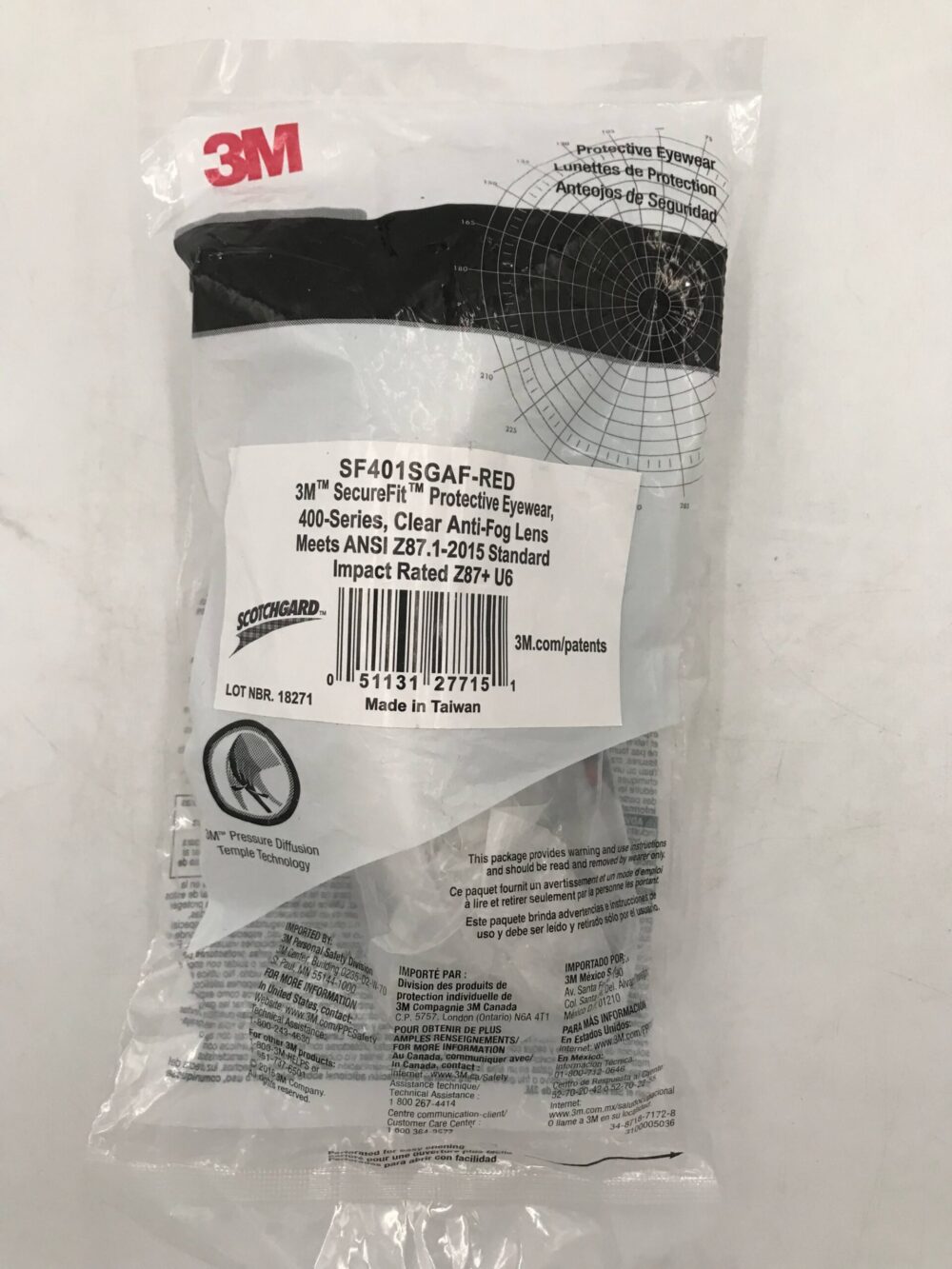 3M SF401SGAF-RED SecureFit Protective Eyewear - GB TECH USA