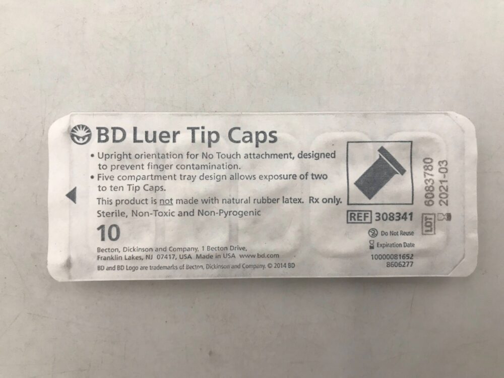BD 308341 Luer Tip Caps (50 Pkg/Bag)(X) - GB TECH USA
