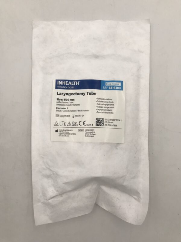 FREUDENBERG MEDICAL BE 6300 InHealth Technologies Laryngectomy Tube ...