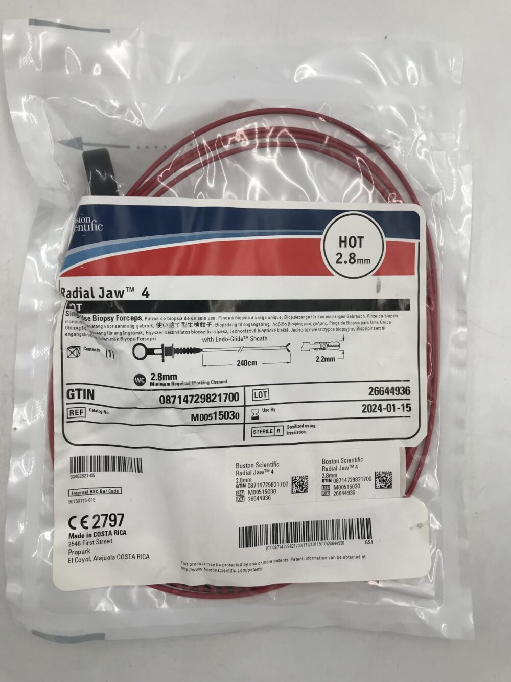 BOSTON SCIENTIFIC 1503 Radial Jaw 4 HOT Single-Use Biopsy Forceps 2.8mm ...