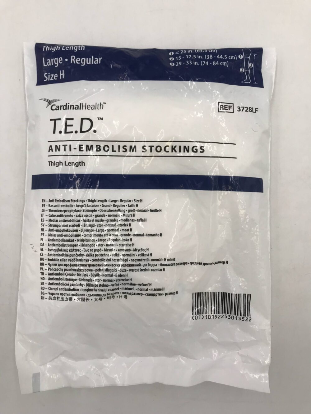 CARDINAL HEALTH 3728LF T.E.D. Anti-Embolism Stockings Thigh Length ...