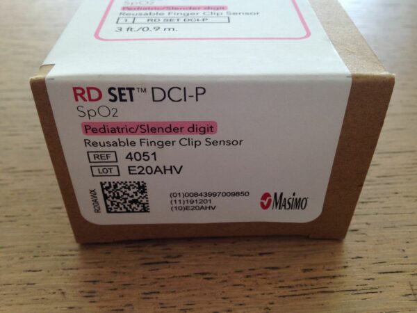 MASIMO 4051 RD Set DCI-P Pediatric/Slender Digit Reusable Finger Clip ...