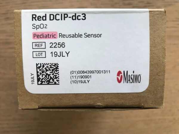 MASIMO 2256 Red DCIP-dc3 SPO2 Pediatric Reusable Sensor, 3Ft/0.9m - GB ...