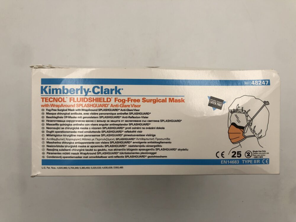 Kimberly-Clark 48247 Tecnol Fluidshield Fog-Free Surgical Mask with ...