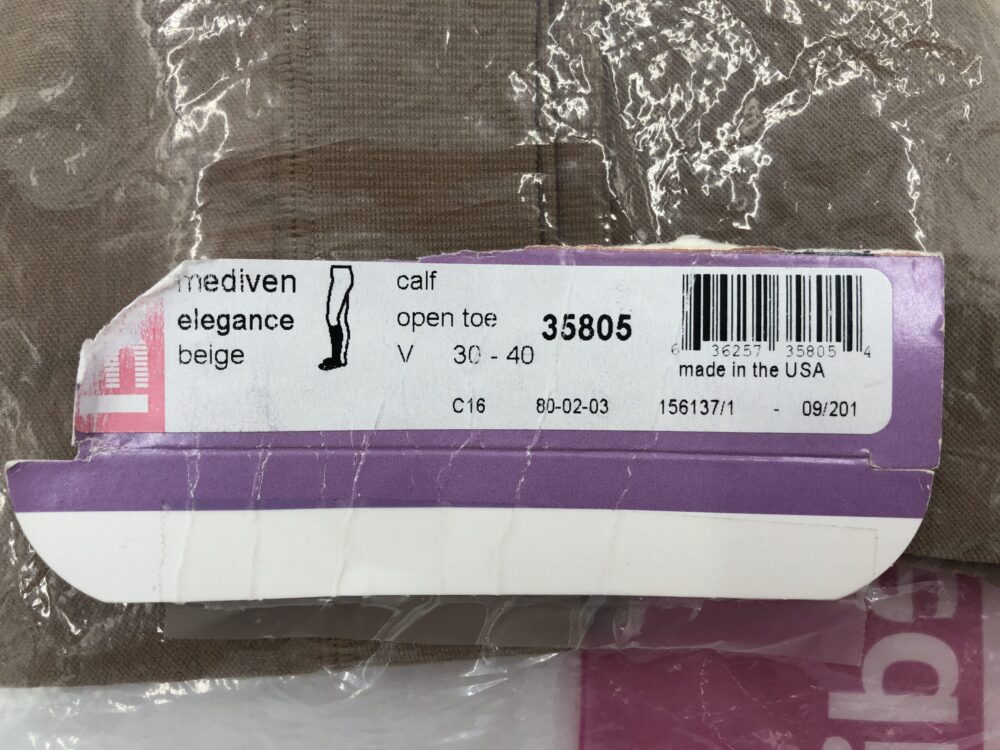 Mediven 35805 Compression Stockings Elegance Calf Open Toe Beige 30-40 ...