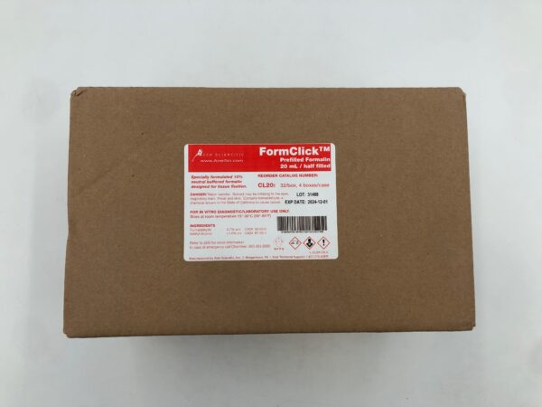 AZER SCIENTIFIC CL20 FormClick Prefilled Formalin 20mL/Half Filled ...