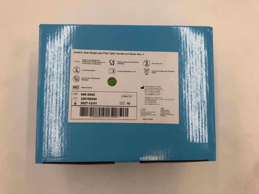 FLEXICARE 040-334U BritePro Solo Single-Use Fiber Optic Handle & Blade ...