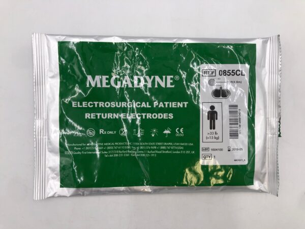 MEGADYNE MEDICAL 0855CL Electrosurgical Patient Return Electrodes 15ft ...