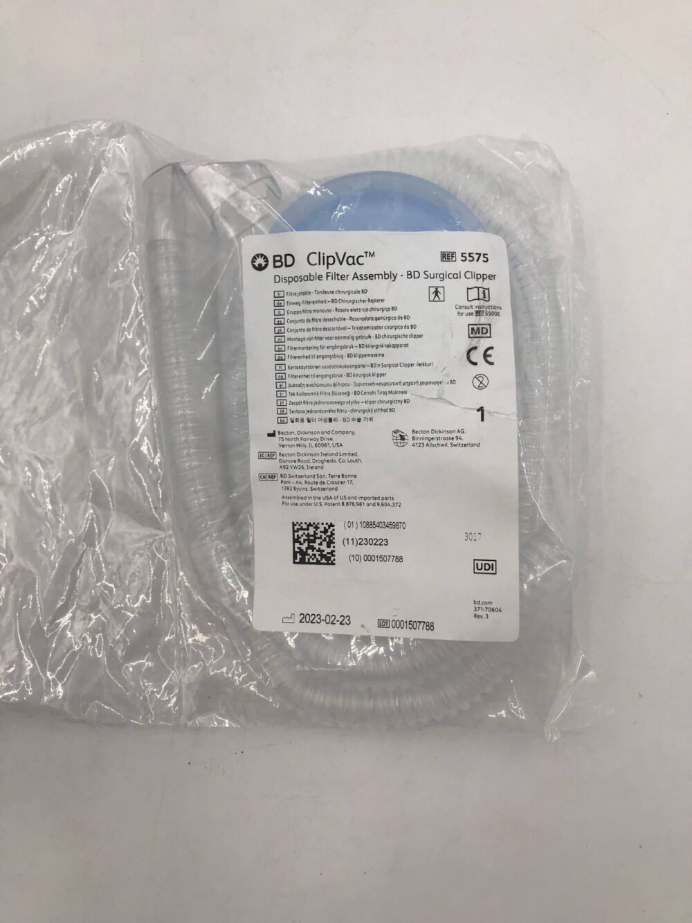 BD 5575 ClipVac Disposable Filter Assembly - Bd Surgical Clipper - GB ...