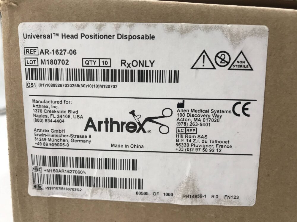 Arthrex AR-1627-06 Universal Head Positioner Disposable (10/Case) - GB ...