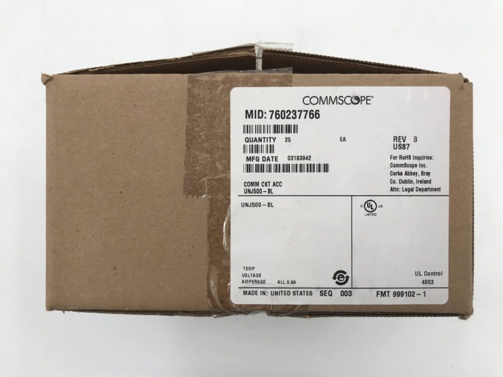 Commscope 760237766 Modular Jack, UNJ500-BL (25/Box) - GB TECH USA