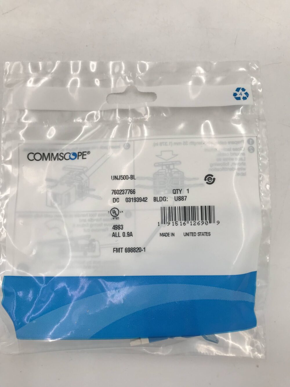 Commscope 760237766 Modular Jack, UNJ500-BL - GB TECH USA