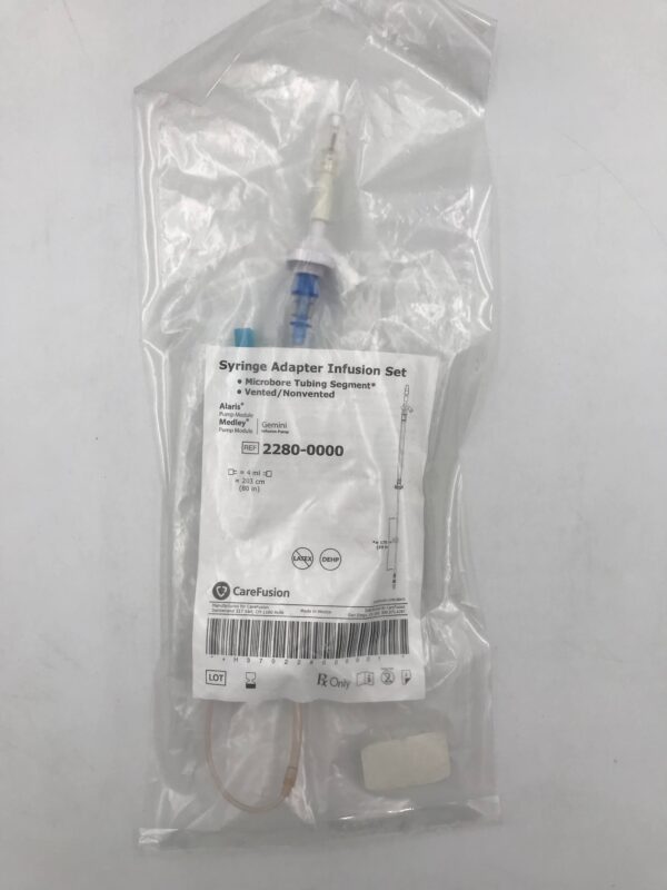 CareFusion 2280-0000 Syringe Adapter Infusion Set Microbore Tubing ...