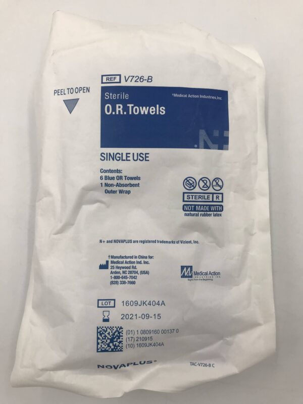 Medical Action V726-B Novaplus Sterile O.R. Towels (X) - GB TECH USA