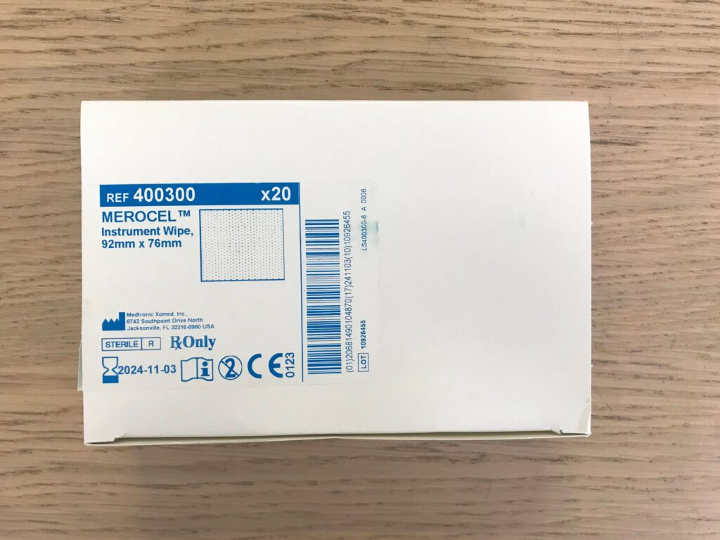 MEDTRONIC XOMED 400300 Merocel Instrument Wipe 92x76mm (20/Box) – GB ...