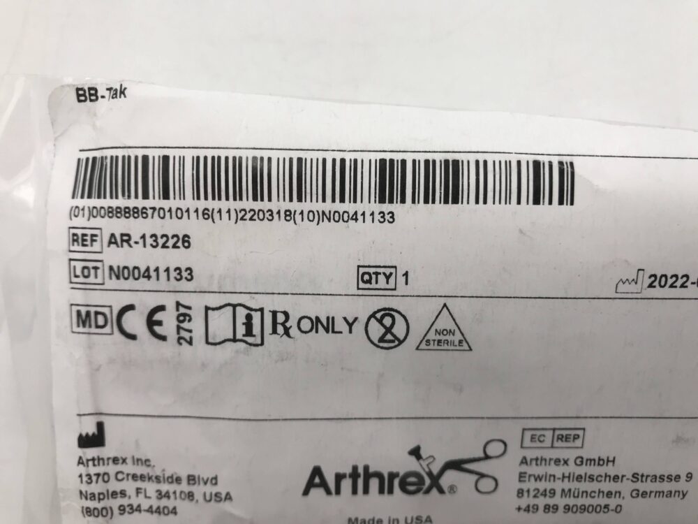 Arthrex AR-13226 BB-Tak - GB TECH USA
