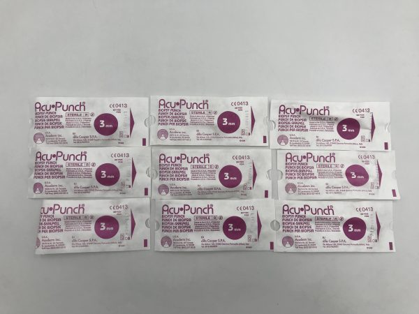 Acuderm P325 Acu Punch Biopsy Punch 3mm (9/Lot) (X) - GB TECH USA