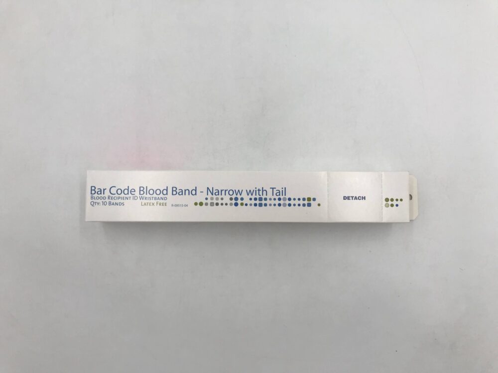 PDC 2438-16-PDB Bar Code Blood Band - Narrow with Tail (10/Box) - GB ...
