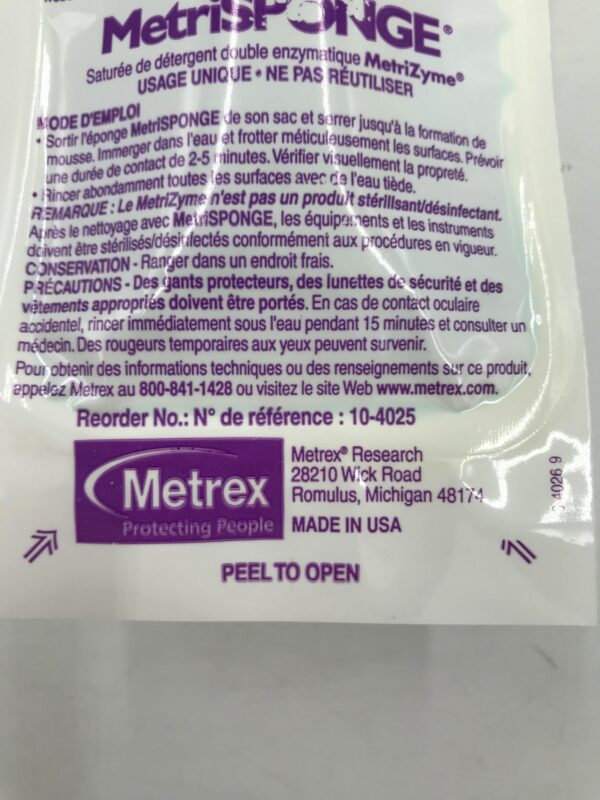 Metrex 10-4025 MetriSponge Saturated with MetriZyme Dual Enzymatic ...