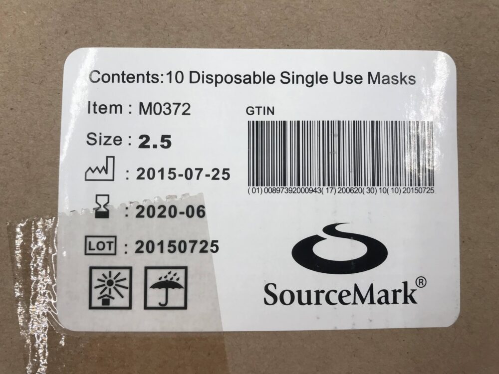SourceMark M0372 Disposable Single Use Laryngeal Mask Airway 2.5 (10 ...
