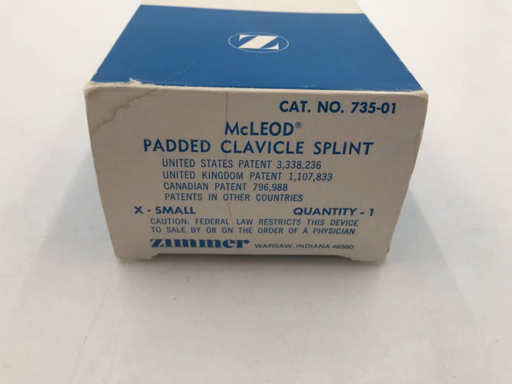 Zimmer 735-01 McLeod Padded Clavicle Splint X-Small - GB TECH USA